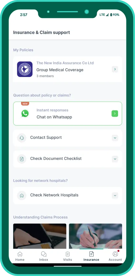 Access your health insurance policy card